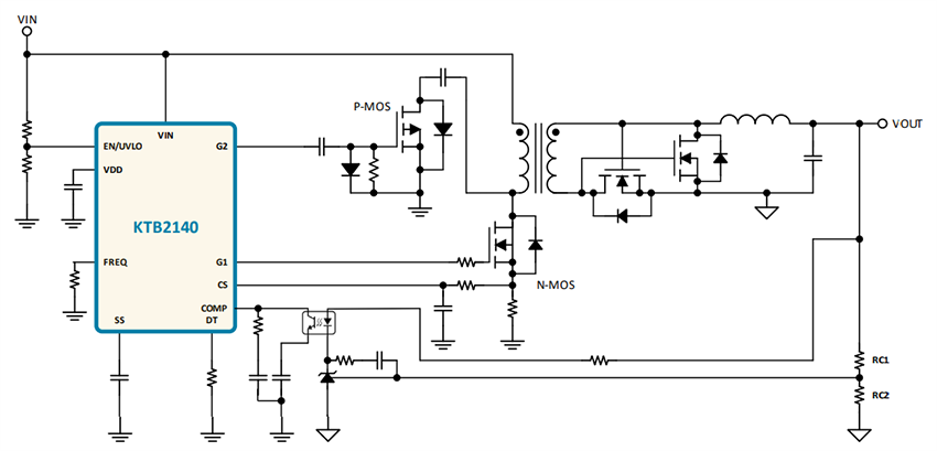 KTB2140 Active Clamp Current-Mode PWM Controller - Kinetic Technologies | Mouser